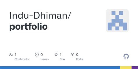 GitHub Indu Dhiman Portfolio