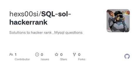 Shravan Rajput On Linkedin Github Hexs00sisql Sol Hackerrank