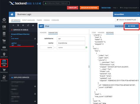 Amazon Elasticsearch Service Integration Backendless