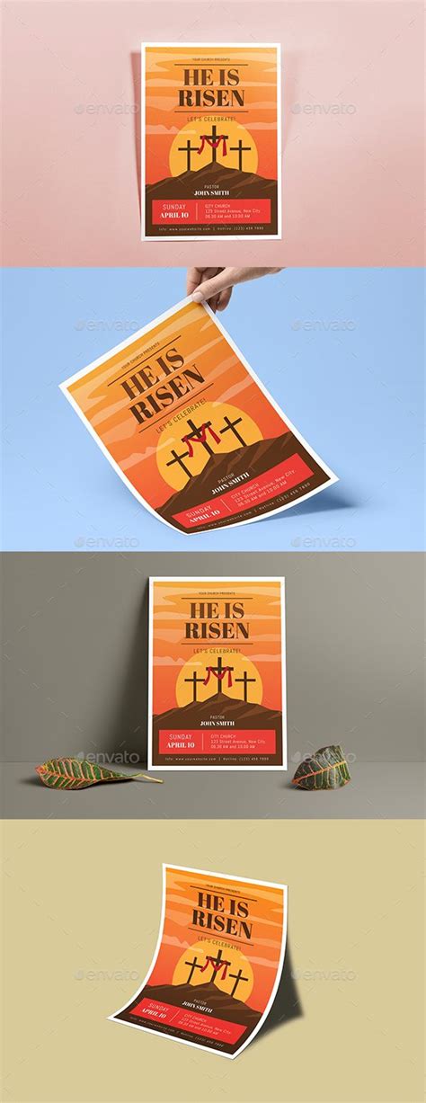 He Is Risen Flyers Template Flyer Template Flyer He Is Risen