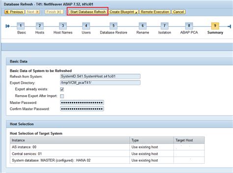 Refreshing A Sap Hana Database Using A Database Ba Sap Community