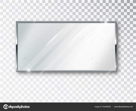 Mirror Rectangle Isolated Realistic Mirror Frame White Mirrors Template Realistic 3d Design