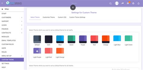 Dynamic Customized Theme Module For Perfex Crm By Sejalinfotech