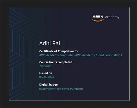 Aditi Rai On Linkedin Cloudcomputing Awscertified Cloudfoundation