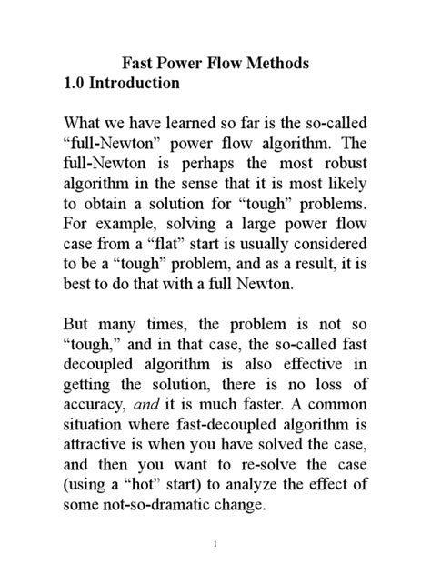 Fast Power Flow Pdf Mathematical Objects Electromagnetism