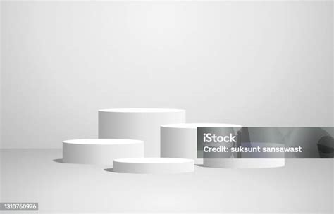 연단 또는 3d 라운드 기둥 스탠드 장면 3차원 형태에 대한 스톡 벡터 아트 및 기타 이미지 3차원 형태 가벼운 가정의 방 Istock