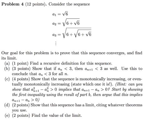 solved problem 4 12 points consider the sequence q1 v6