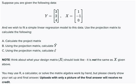 Solved Calculate The Project Matrix B Using The Projection Chegg Com