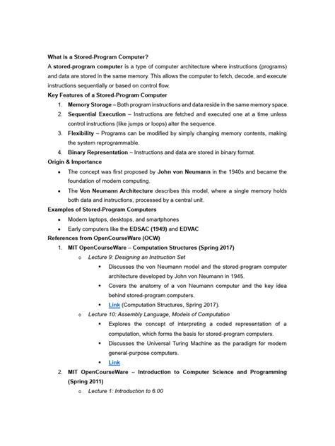 What Is A Stored Pdf Central Processing Unit Computer Program
