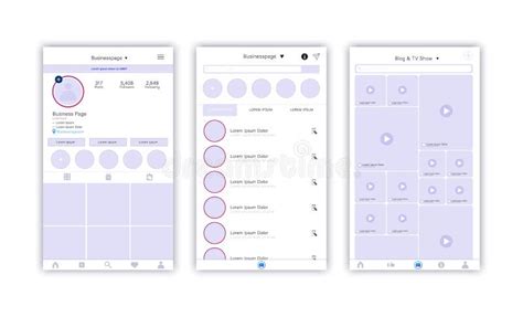 Chat Application Web Page Design Template Modern User Interface And Content Mockup Stock Vector