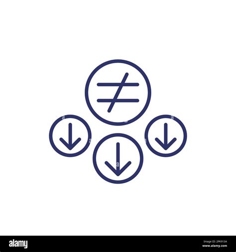 Reduced Inequality Icon Line Vector Stock Vector Image And Art Alamy