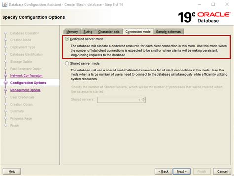 creating databases in oracle 19c using the database configuration assistant