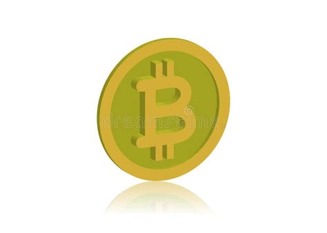 3d bitcoin logo isolated on white background stock vector