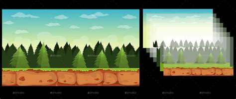 20 Vector Game Backgrounds Parallax Scrolling Game Assets Graphicriver