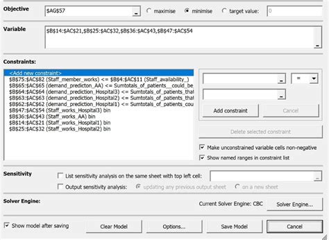 Objective Function And Constraints Parametrized In Opensolver
