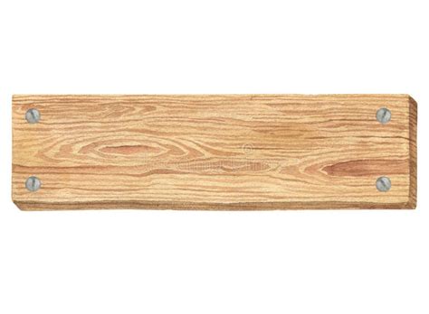 Watercolor Illustration Of Wood Texture Wooden Plank Or Pointer With