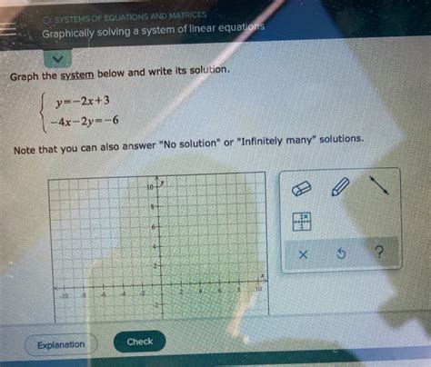 Solved O Systems Of Equations And Matrices Graphically