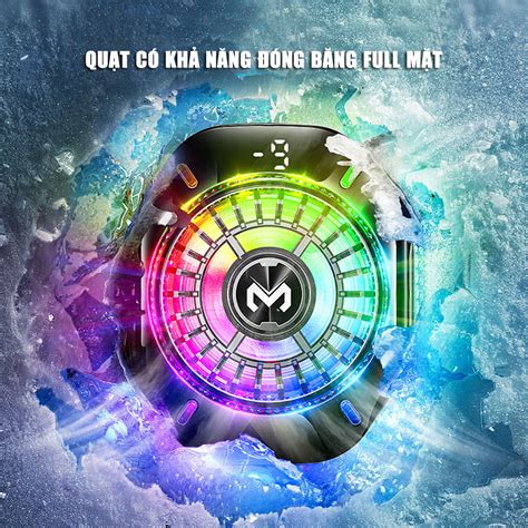 Quạt Tản Nhiệt điện Thoại Memo Cx10 Pro Ai Rgb Sò Lạnh Ai Từ Tính Led Rgb Gaming Thế Hệ Mới đóng