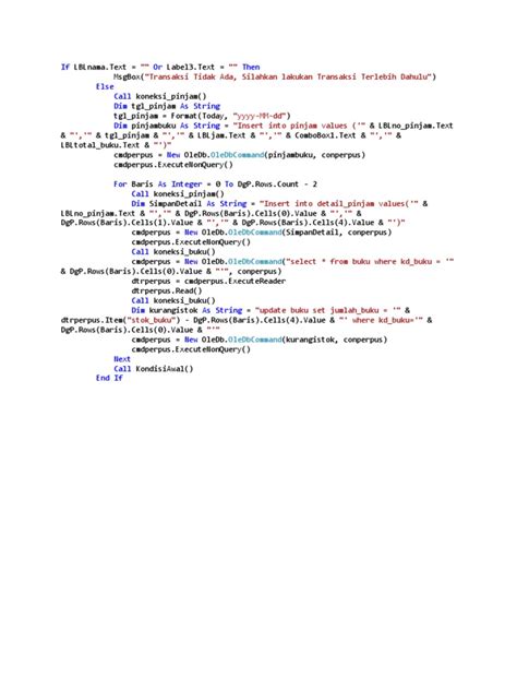 if or then else call dim as string dim as string oledbcommand pdf