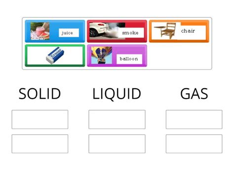 Science 3 Classify Objects And Materials As Solid Liquid And Gas Based On Their