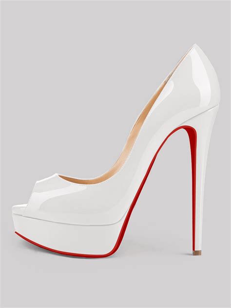 150mm Womens Platform High Heels Red Bottoms Peep Toe Pumps Party