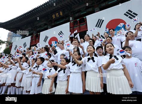 South Korea Liberation Day Participants Of The Commemorative Event Held