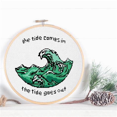 Mindful Cross Stitch Pattern Meditation Cross Stitch Pattern The Tide