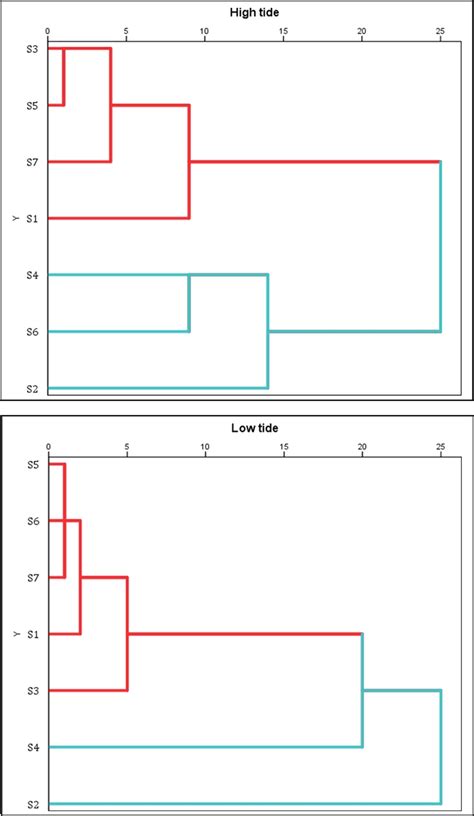 dendrogram based on ward s clustering method showing spatial clustering