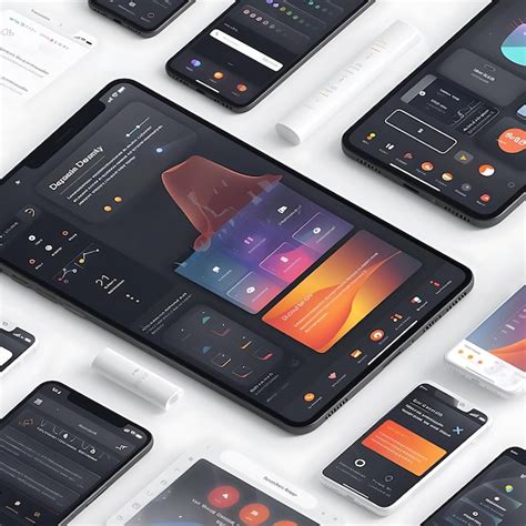 Phone Ui Design Illustration With Dark Mode And Minimalist Design Premium Ai Generated Image