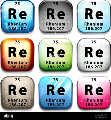 The Rhenium Element Stock Vector Image And Art Alamy