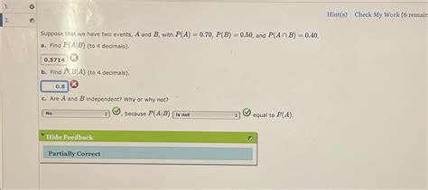 Solved Hint S ﻿check My Work 6 ﻿remainsuppose That We Have