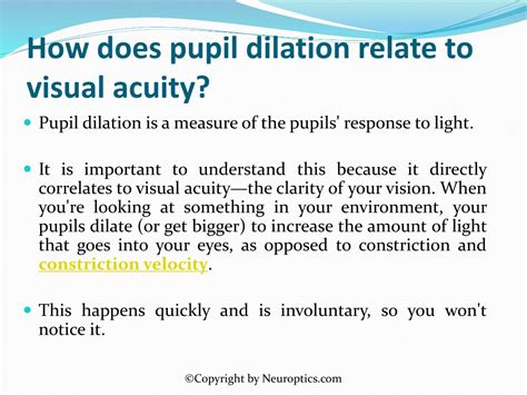 Ppt Correlation Between Pupil Dilation And Visual Acuity What You Need To Know Powerpoint