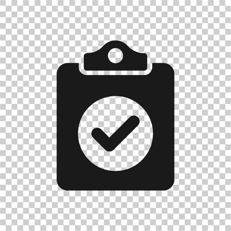 Premium Vector Document Checkbox Icon In Flat Style Test Vector Illustration On White Isolated