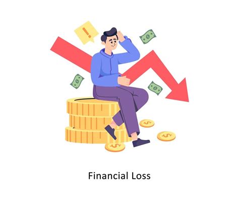 Premium Vector Financial Loss Flat Style Design Vector Stock