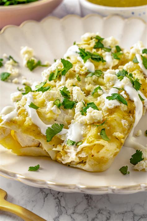 Mexicaans Eten Enchiladas Verdes Enchiladas Suizas