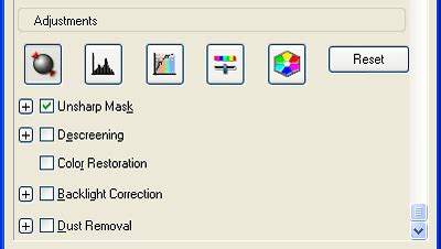 Selecting Epson Scan Settings