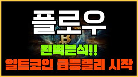 플로우 코인전망 걱정하지 말라고 강조했죠 최소 5배 급등 가능합니다 플로우코인플로우코인전망플로우코인분석