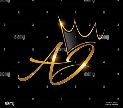 Golden Crown Monogram Logo Initial Aj Stock Vector Image And Art Alamy