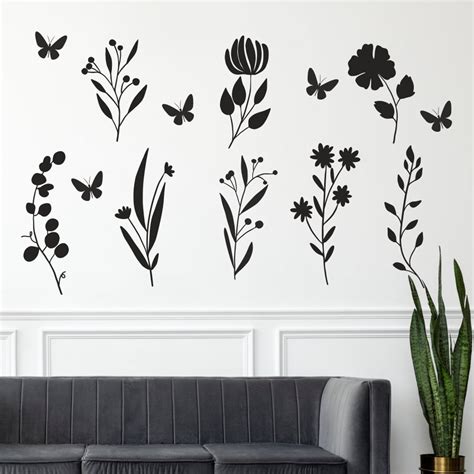 Wildflower Decal Field Grass Decal Meadow Grasses Sticker Steppe