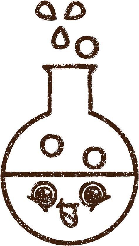 Science Beaker Charcoal Drawing Vector Art At Vecteezy