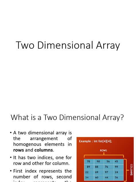 8 two dimensional array pdf integer computer science computer