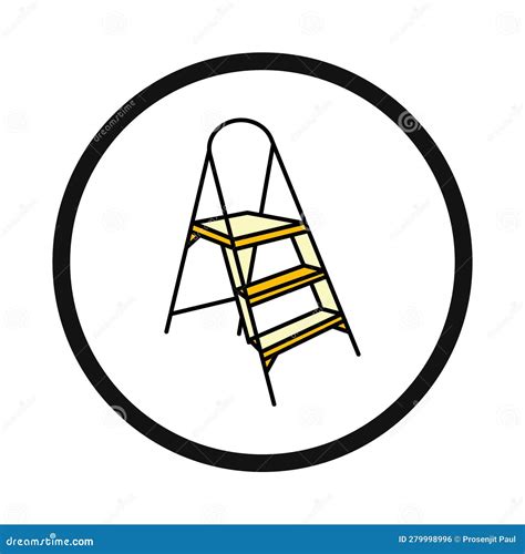 Step Stairs Ladder Folding Ladder Stepladder Icon Stock Vector Illustration Of Stand