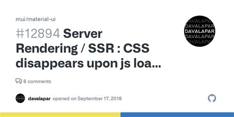 Server Rendering SSR CSS Disappears Upon Js Load Only In Prod Not Dev Issue Mui