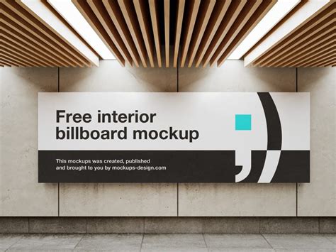 Interior Billboard Mockup Instant Download