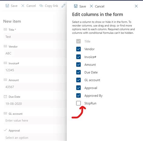solved getting the approver s name to stay in a column power