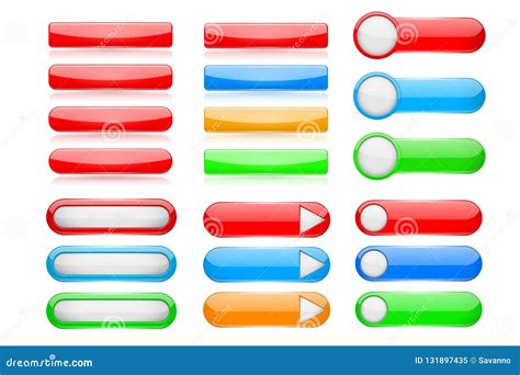Web Buttons User Interface Elements Set Stock Vector Illustration Of Icon Orange 131897435