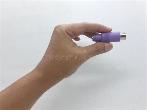 Portable Computer Connector Cable Converter For Electronic Data Transfer In White Isolated