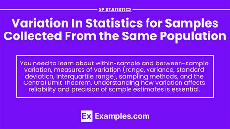 unit 5 1 variation in statistics for samples collected from the same