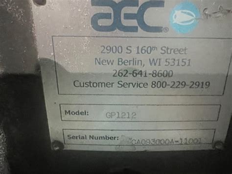 AEC Model GP1212 Granulator International Packaging Company