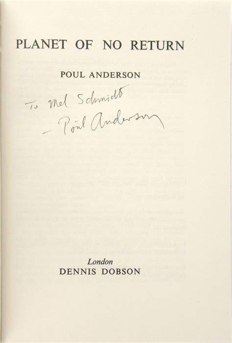 planet of no return signed poul anderson